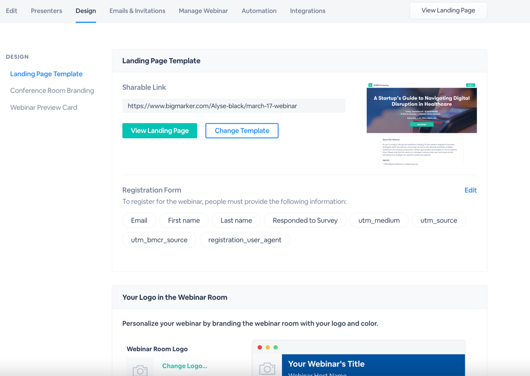 BigMarker Webinar Dashboard Guide for Admins, Hosts & Presenters
